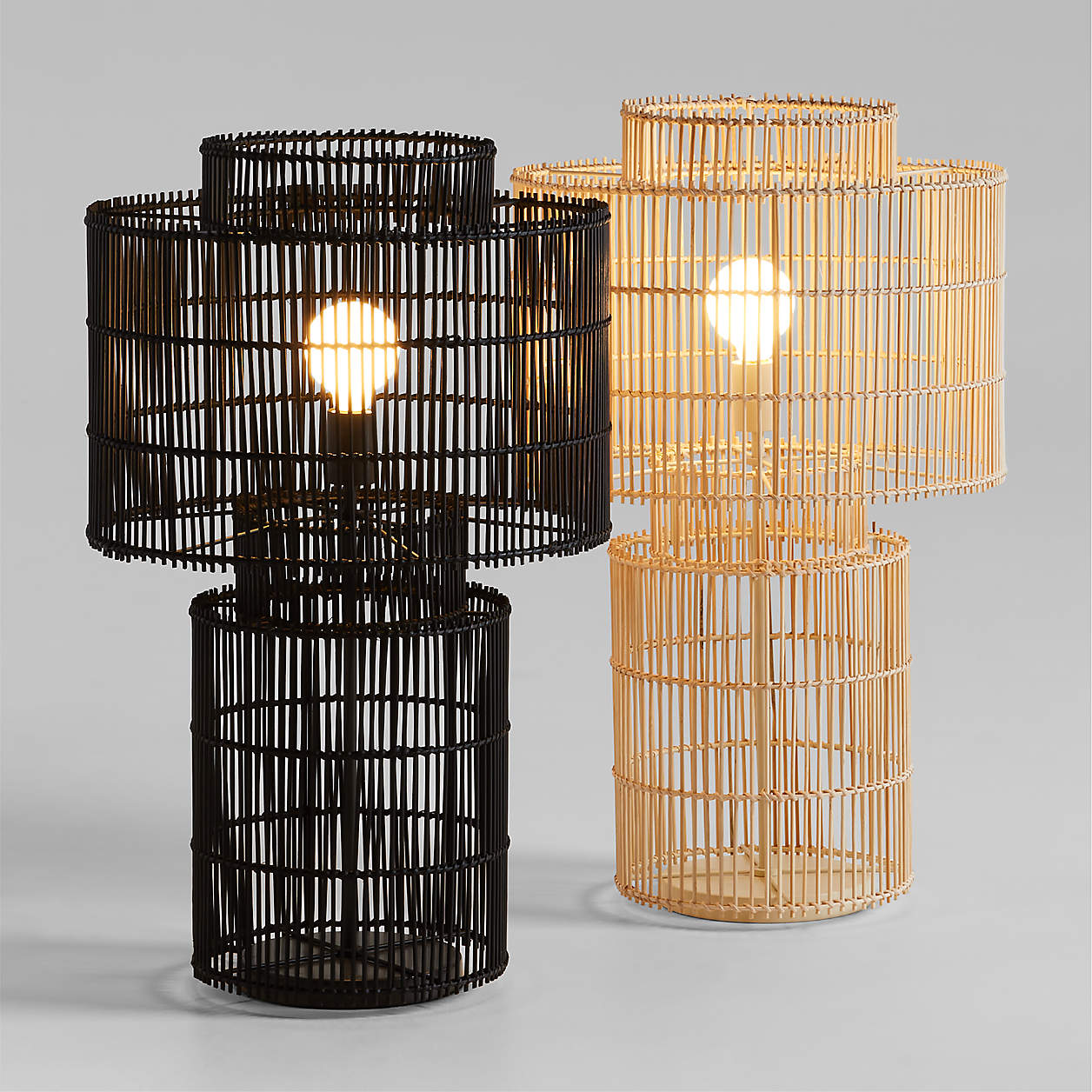 Noon Wicker Table Lamp by Leanne Ford | Crate & Barrel Canada