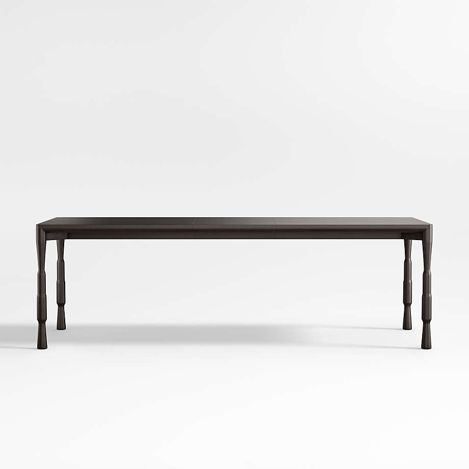 Norin 75"-95" Ebonized Oak Wood Extendable Dining Table + Reviews ...
