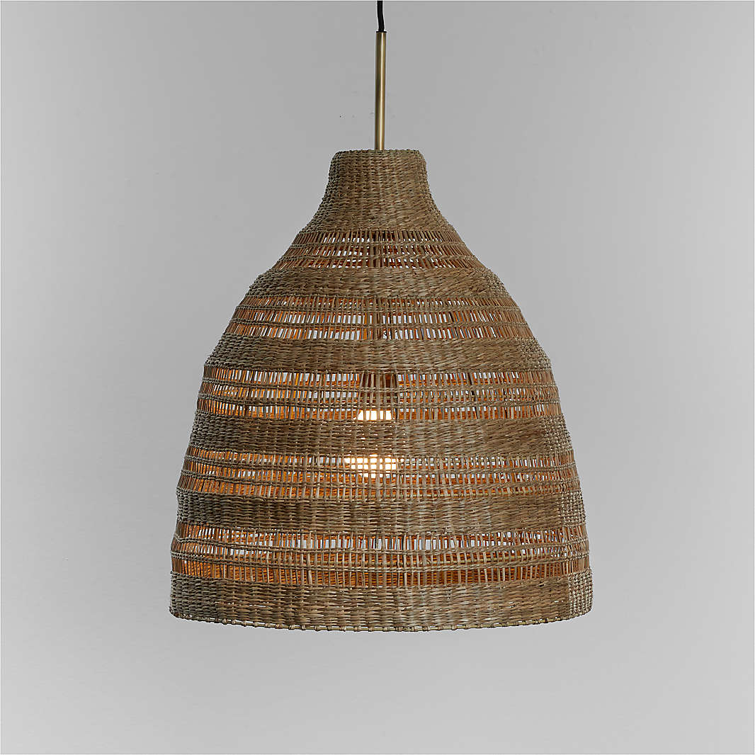Woven Lighting: Rattan Pendant Lights & Wicker Lamps | Crate & Barrel