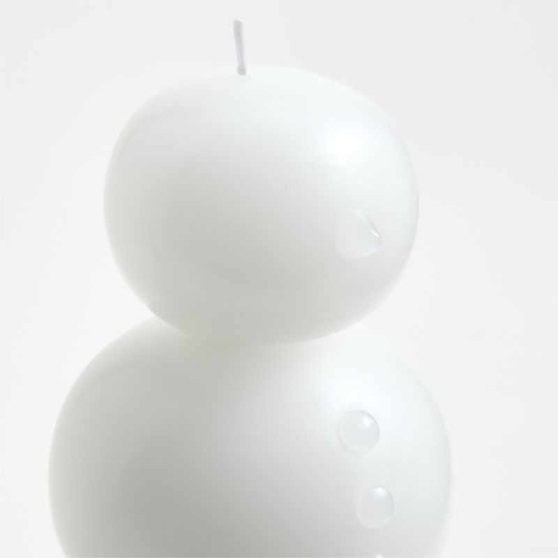 White 6" Snowman Candle + Reviews | Crate & Barrel