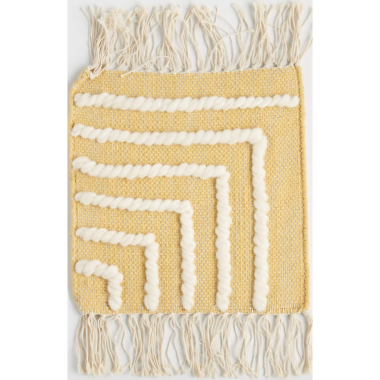 Noya Handwoven Yellow Striped Rug Swatch | Crate & Kids