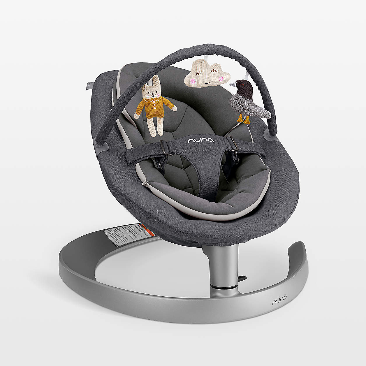 Nuna LEAF grow Granite Dark Grey Baby Activity Chair | Crate & Kids