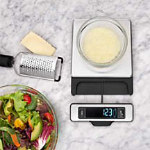 OXO 11-lb. Food Scale with Pull-Out Display + Reviews | Crate & Barrel