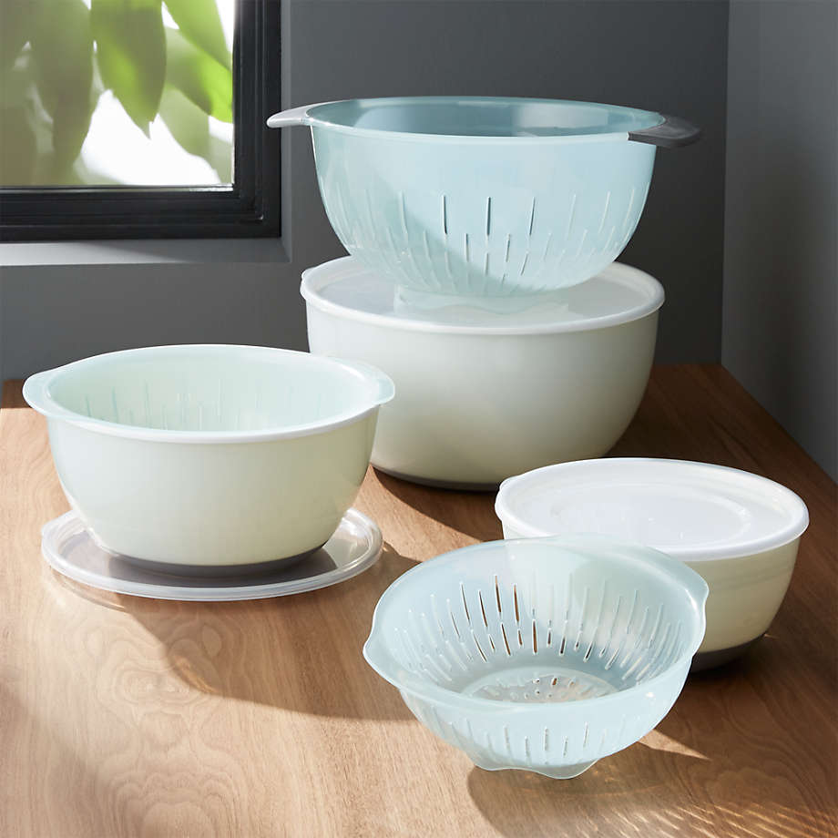 9 Piece Oxo Nesting Bowls And Colanders And Lids Set Reviews Crate And Barrel