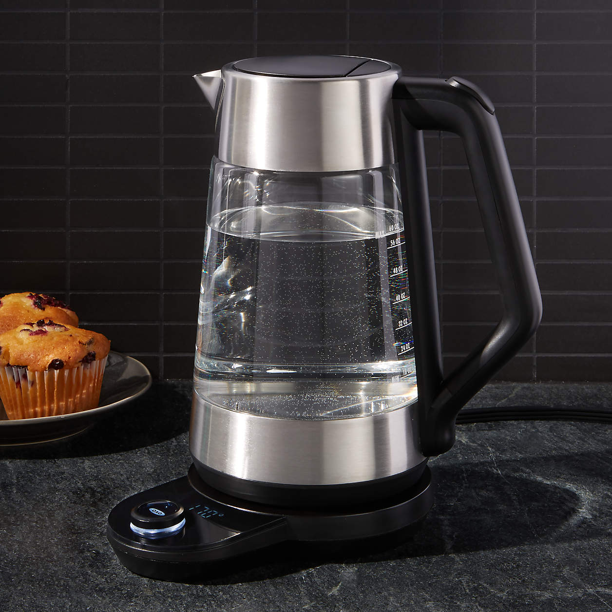 OXO Brew Adjustable Temperature Electric Kettle + Reviews | Crate & Barrel