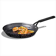 OXO Obsidian 12" Carbon Steel BBQ Fry Pan | Crate & Barrel