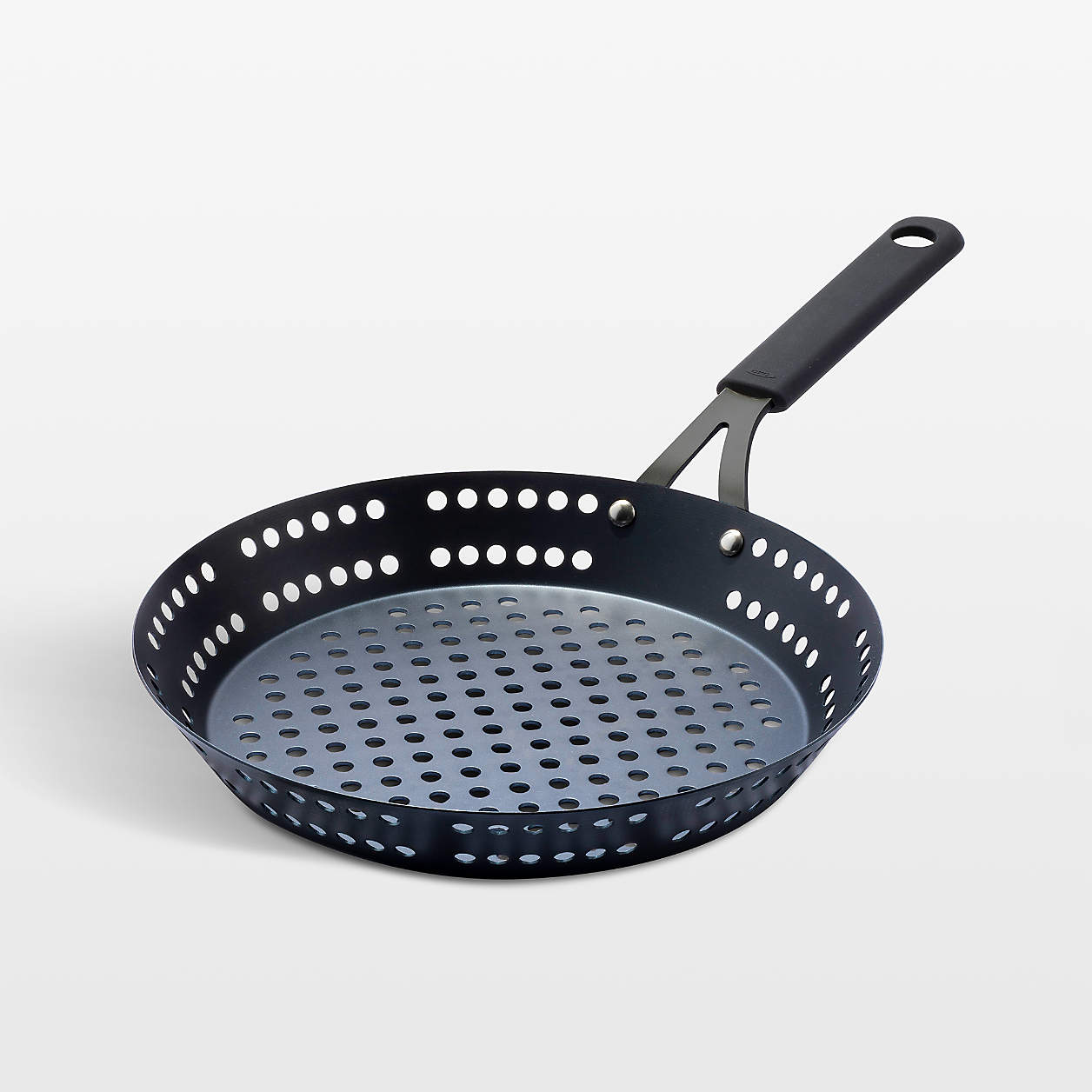 OXO Obsidian 12" Carbon Steel BBQ Fry Pan | Crate & Barrel