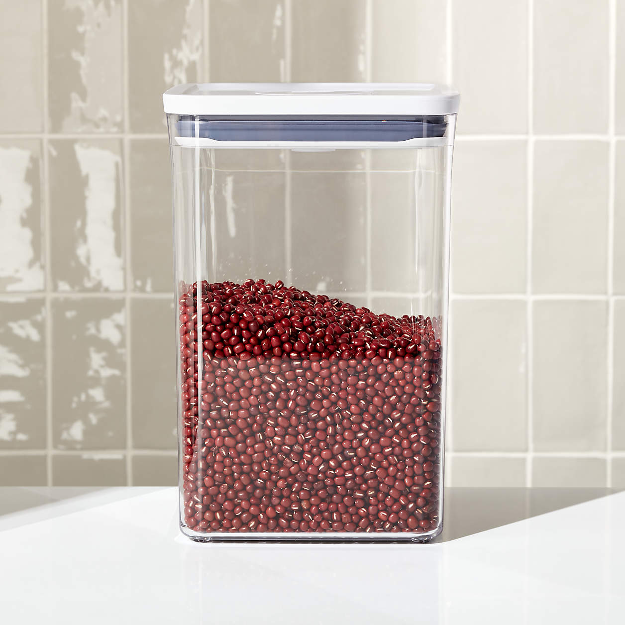 OXO POP 4-Qt. Square Airtight Food Storage Container + Reviews | Crate ...