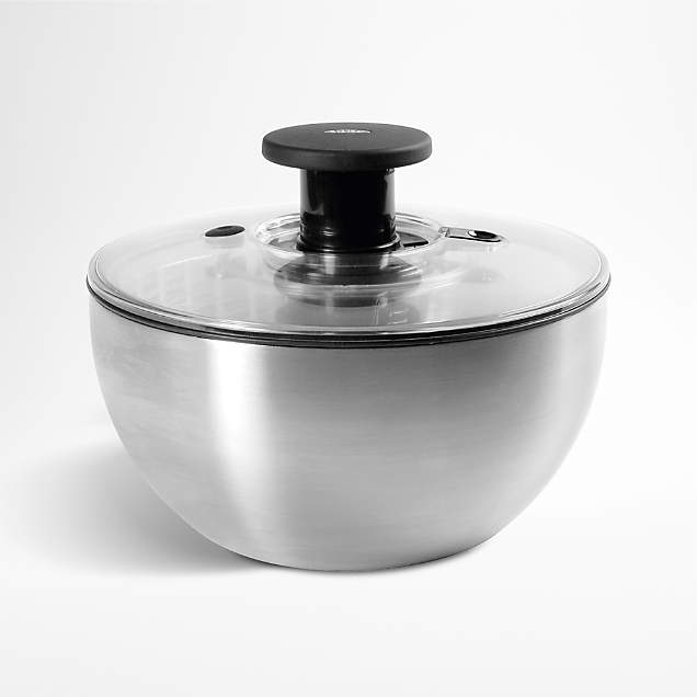 OXO Glass Salad Spinner + Reviews | Crate & Barrel