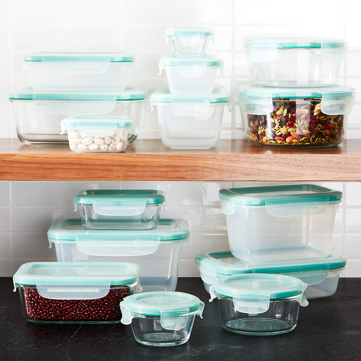 OXO Snap 30-Piece Glass/Plastic Food Storage Container Set + Reviews ...