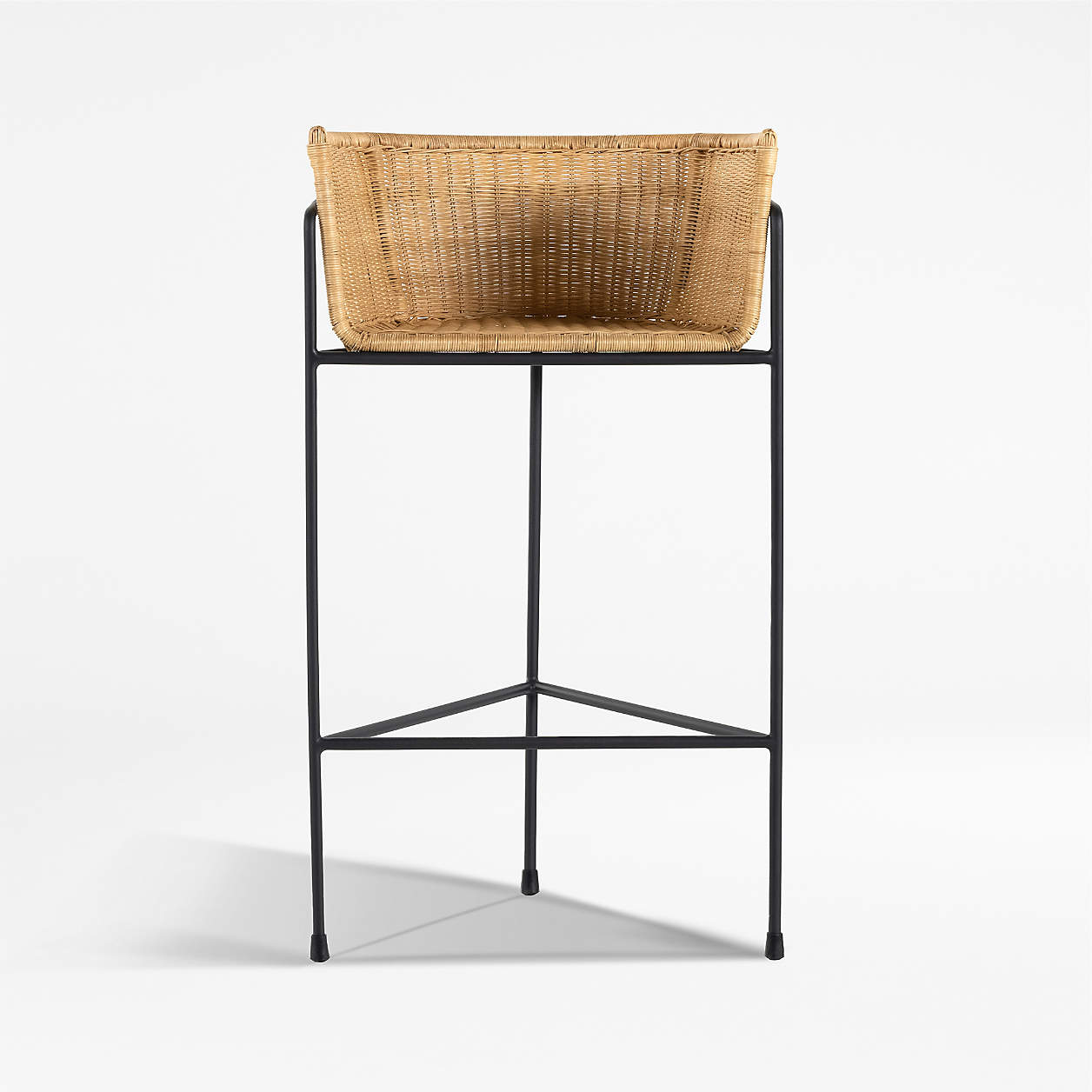 Oakes Rattan Bar Stool | Crate & Barrel