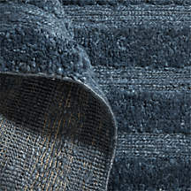 Oaxaca Jute Hand-Knotted Navy Blue Area Rug 10'x14' | Crate & Barrel
