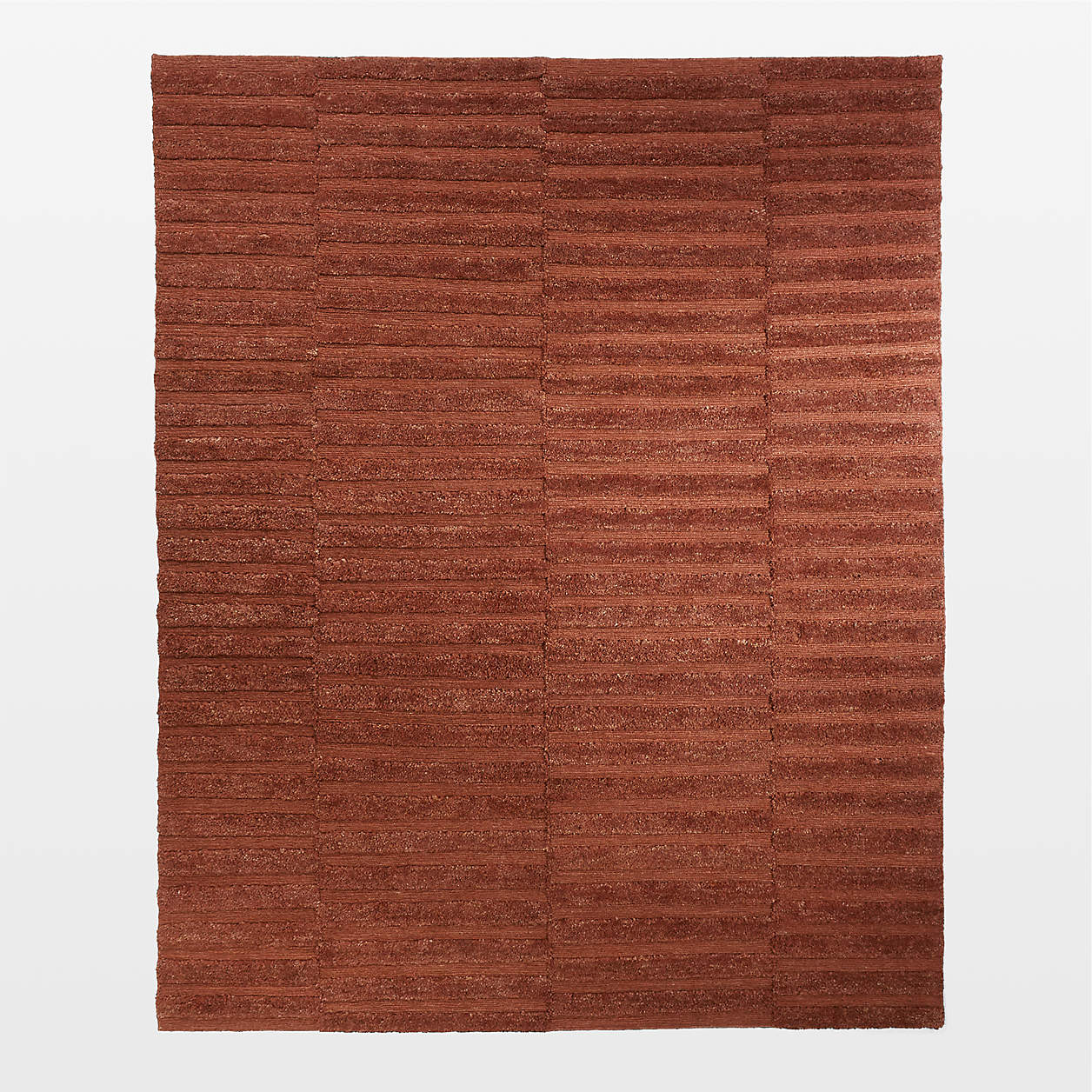 Oaxaca Jute Hand-Knotted Red Area Rug 6'x9' | Crate & Barrel