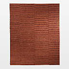 Oaxaca Jute Hand-Knotted Red Area Rug 6'x9' | Crate & Barrel