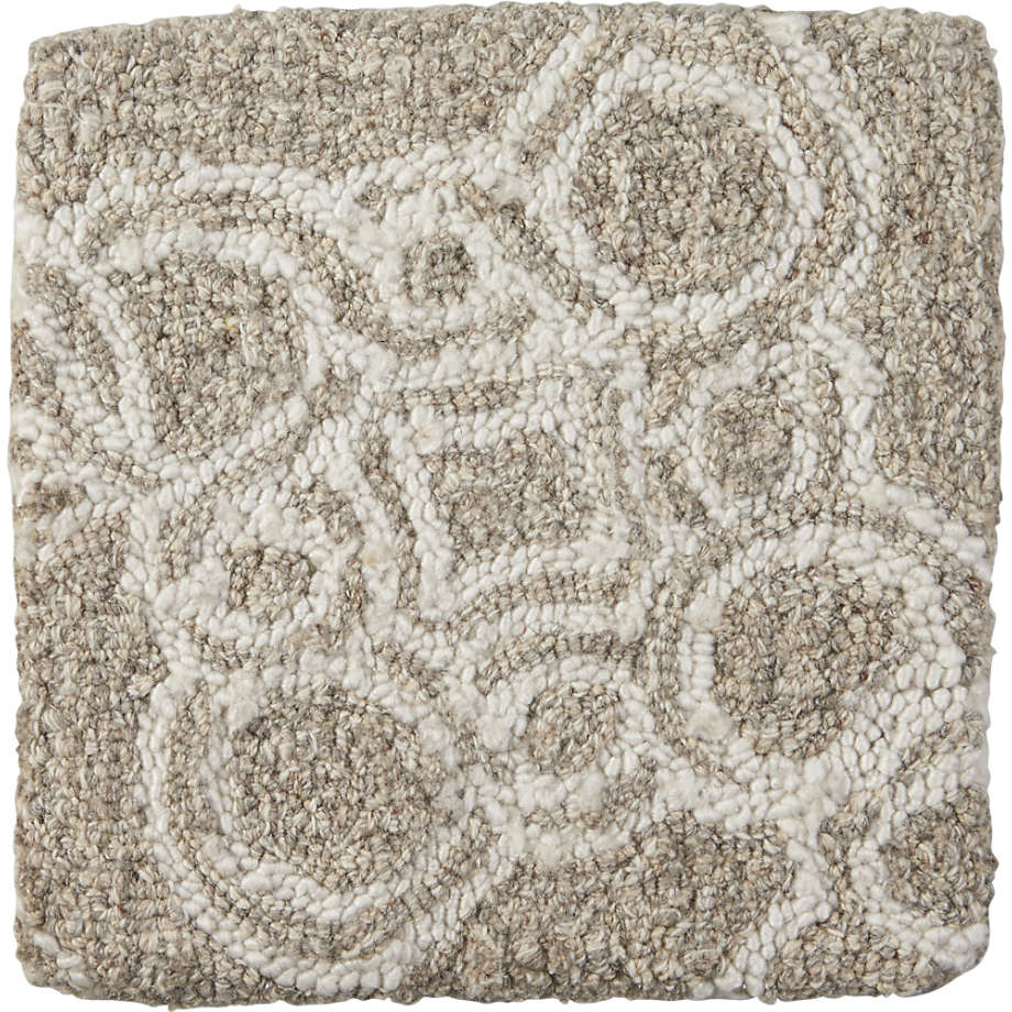 Obi Natural Circle Pattern Rug Swatch 12" sq. + Reviews | Crate and Barrel