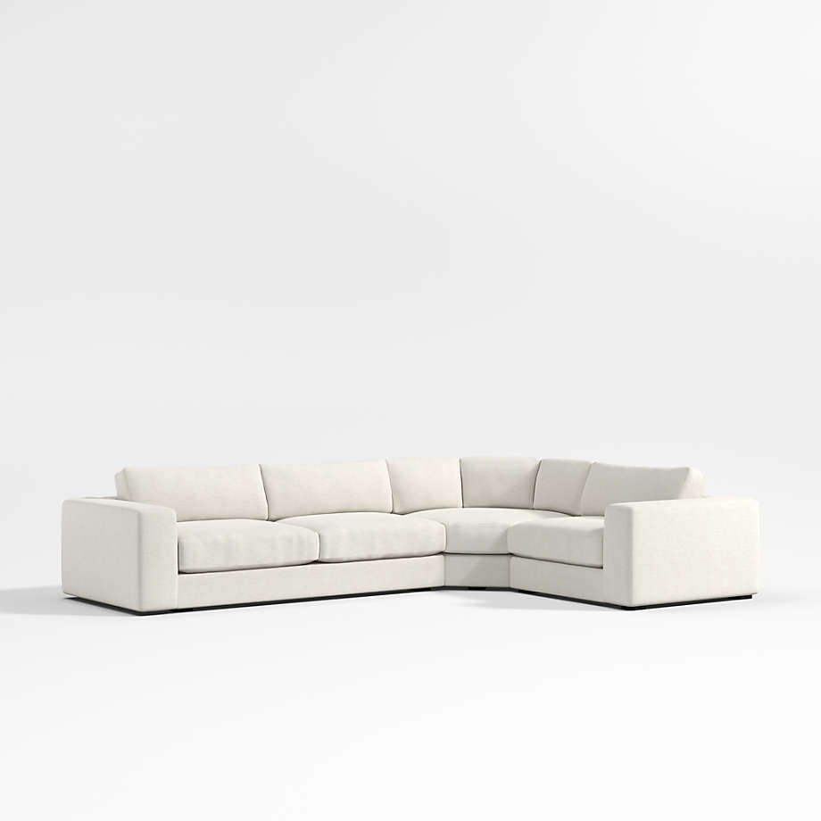 Oceanside Low 3-Piece Sectional Sofa with Wedge + Reviews | Crate & Barrel