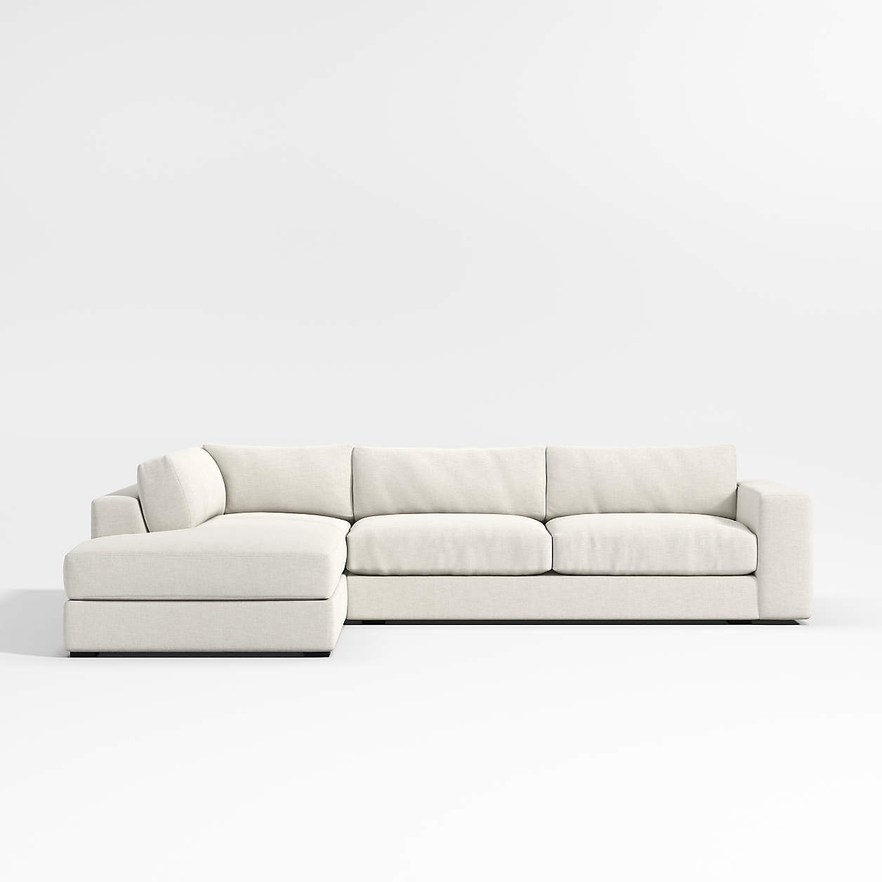 Oceanside Low Deep-Seat 2-Piece Left-Arm Bumper Sectional Sofa ...