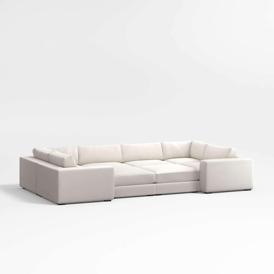Oceanside Low 7-Piece Pit Sectional Sofa + Reviews | Crate & Barrel