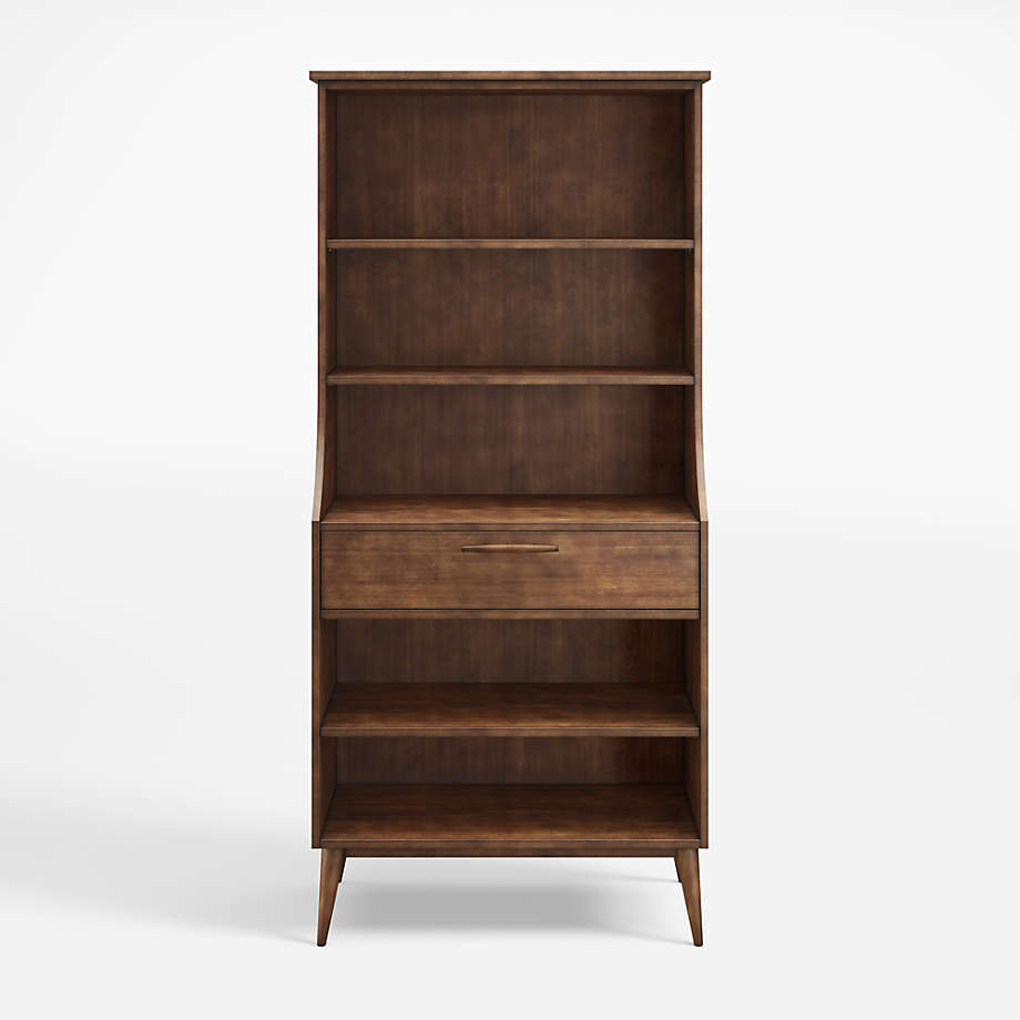 Olivier Nero Noce Bookcase | Crate and Barrel