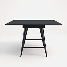 Olivier Bruno Black Desk Dining Table + Reviews | Crate & Barrel