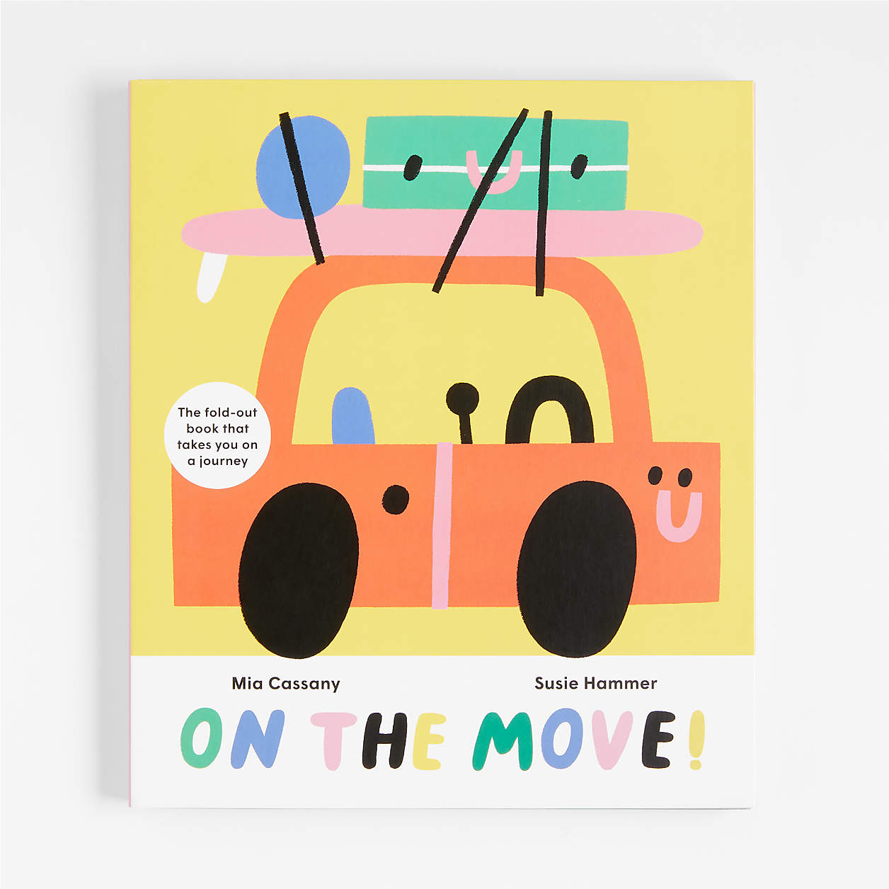 On the Move Fold-Out Kids Board Book by Mia Cassany | Crate & Kids