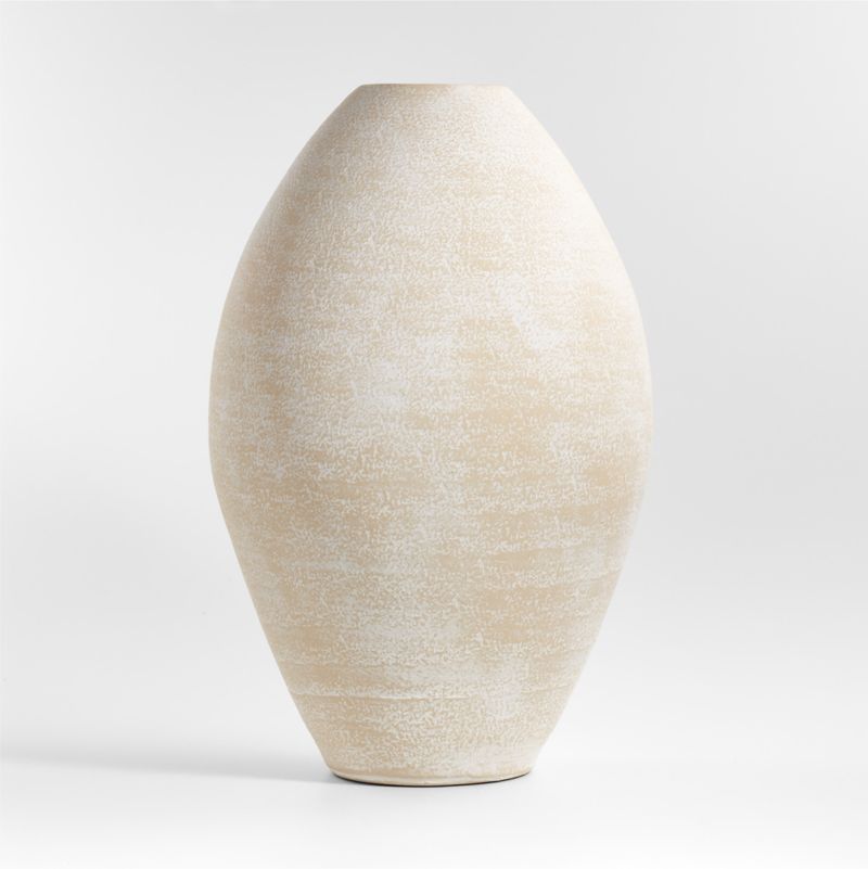 Ophelia Matte Natural Floor Vase 20" | Crate & Barrel