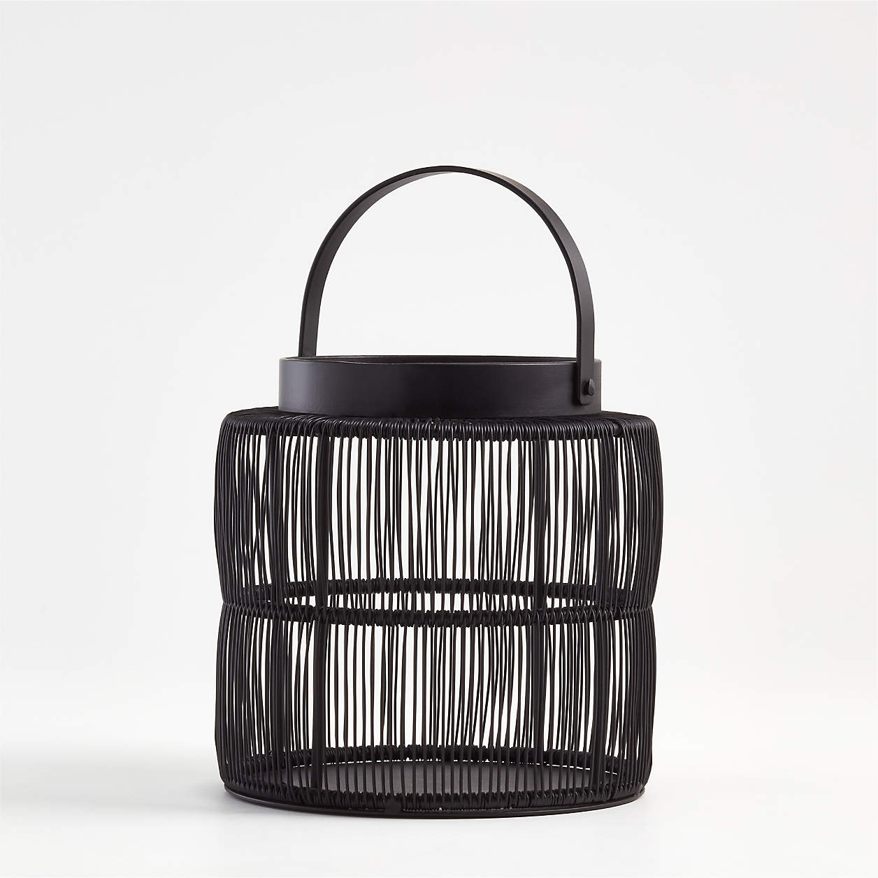 Ora Black Wire Candle Lantern 7.5" + Reviews | Crate & Barrel