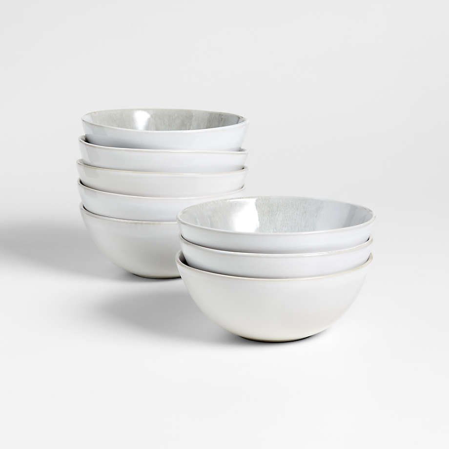 Ora Stoneware Cereal Bowls, Set of 8 | Crate & Barrel