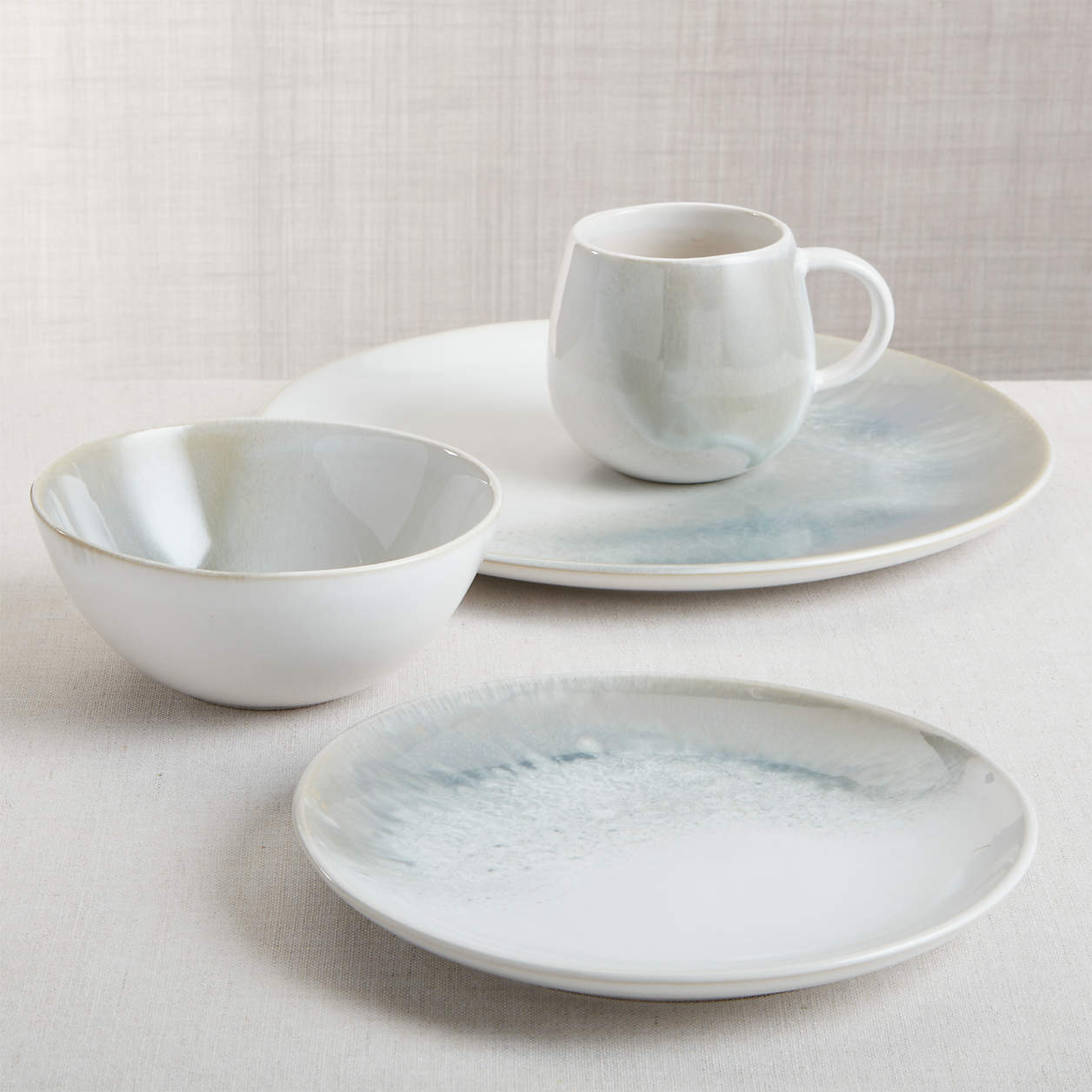 Ora Stoneware Dinnerware 4-Piece Place Setting + Reviews | Crate & Barrel
