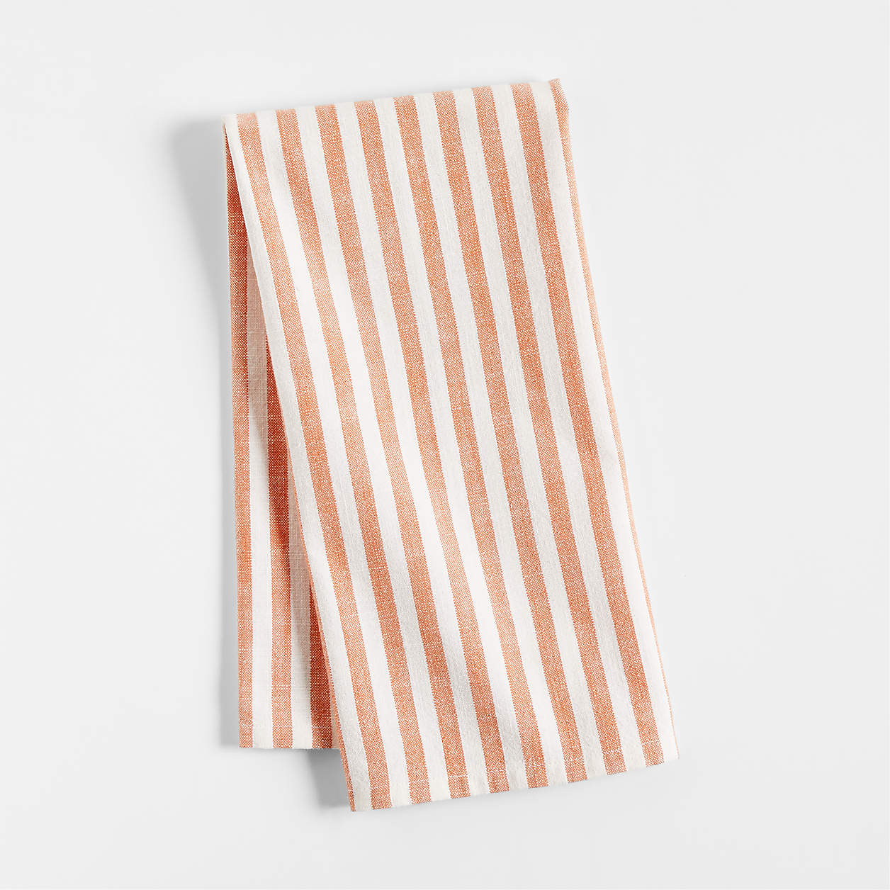 Fall Orange Stripe Organic Cotton Dish Towel + Reviews | Crate & Barrel