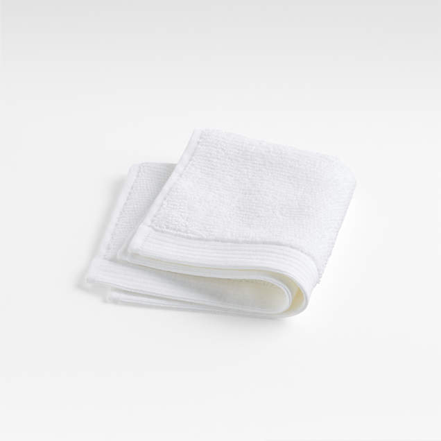 Quick-Dry White Organic Cotton Washcloth + Reviews | Crate & Barrel
