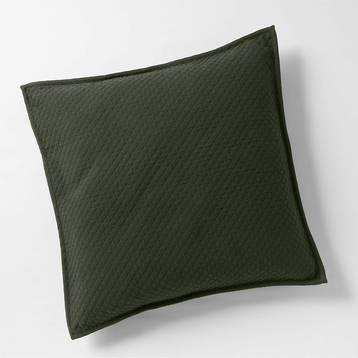 Organic Cotton Ficus Green Coverlets | Crate & Barrel