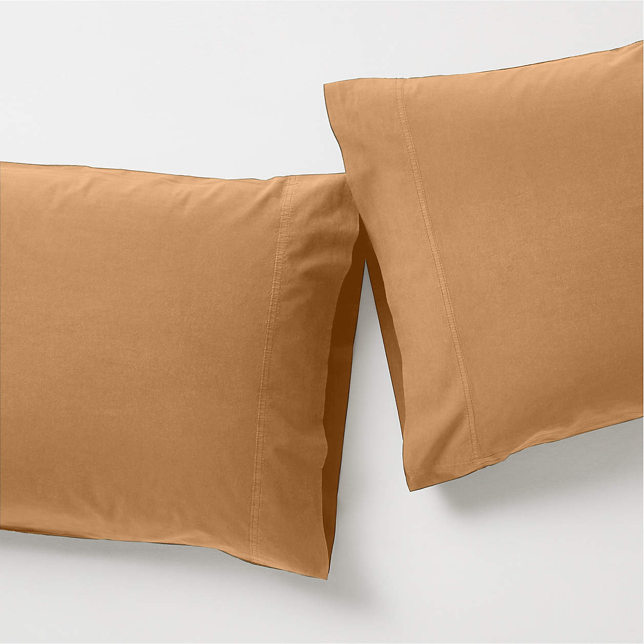 Organic Cotton Brulee Brown King Pillowcases, Set of 2 + Reviews ...