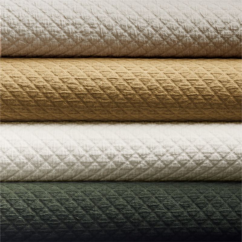 Organic Cotton Sand Beige Coverlets | Crate & Barrel