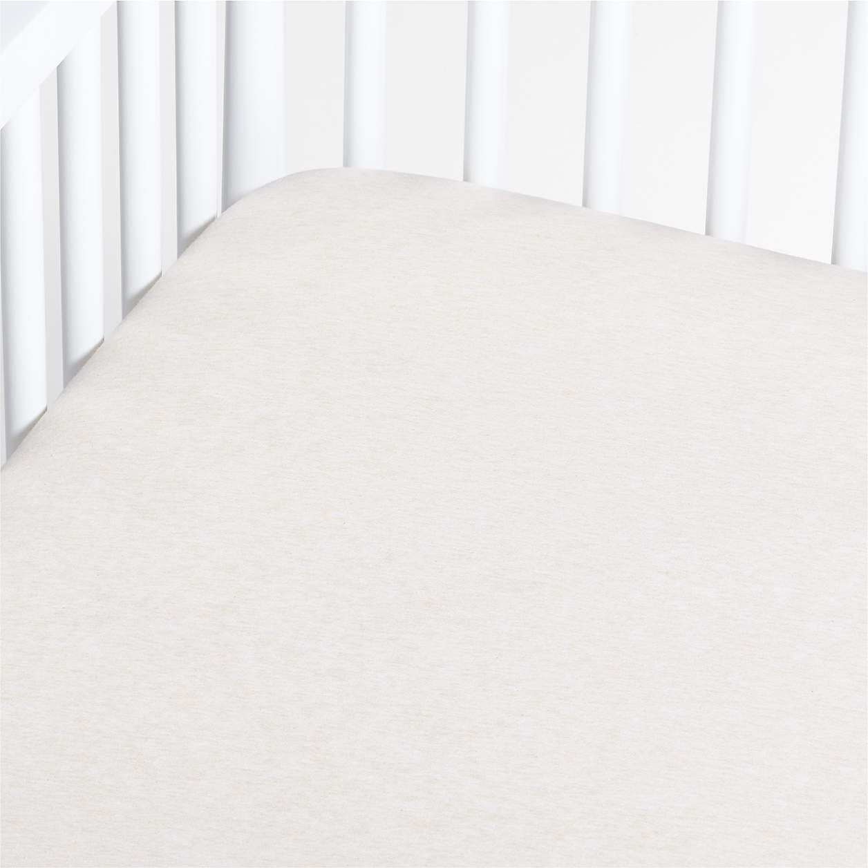Natural Organic Heathered Jersey Baby Crib Bedding | Crate & Kids