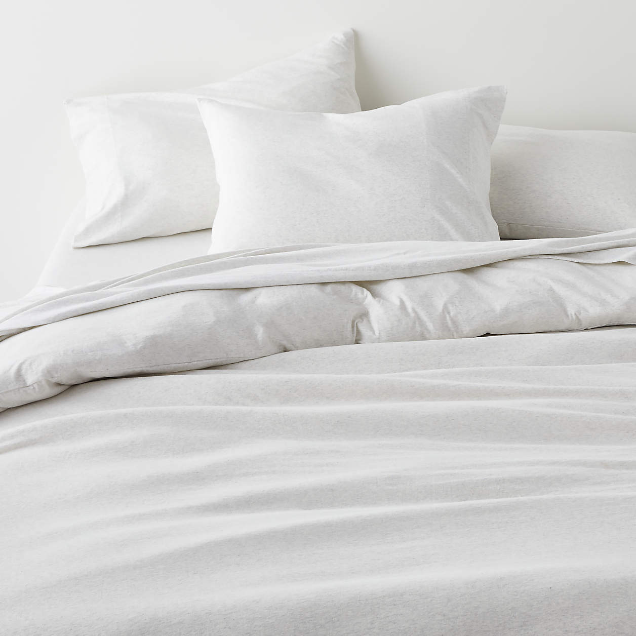 Cozysoft Organic Cotton Jersey Heathered Ivory Full/Queen Quilt ...