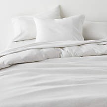 Cozysoft Organic Cotton Jersey Heathered Ivory King Duvet Cover ...