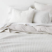 Cozysoft Organic Cotton Jersey Heathered Ivory Full/Queen Quilt ...