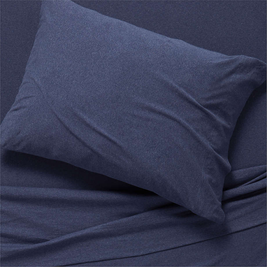 Modern Navy Blue Comfy Tee Organic Cotton Jersey Kids Bedding | Crate ...