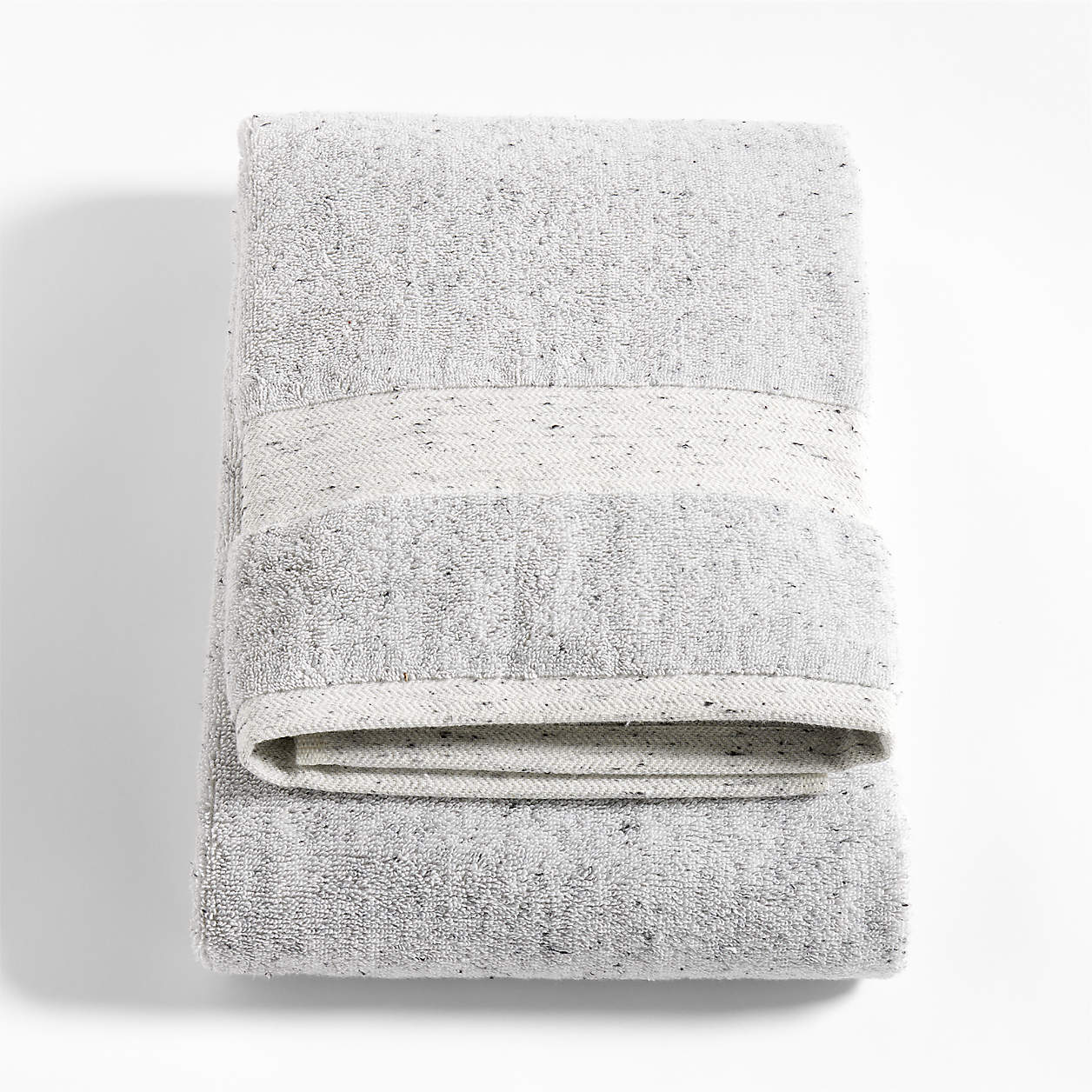 Organic Turkish Cotton Grey Fleck Bath Towel + Reviews | Crate & Barrel ...