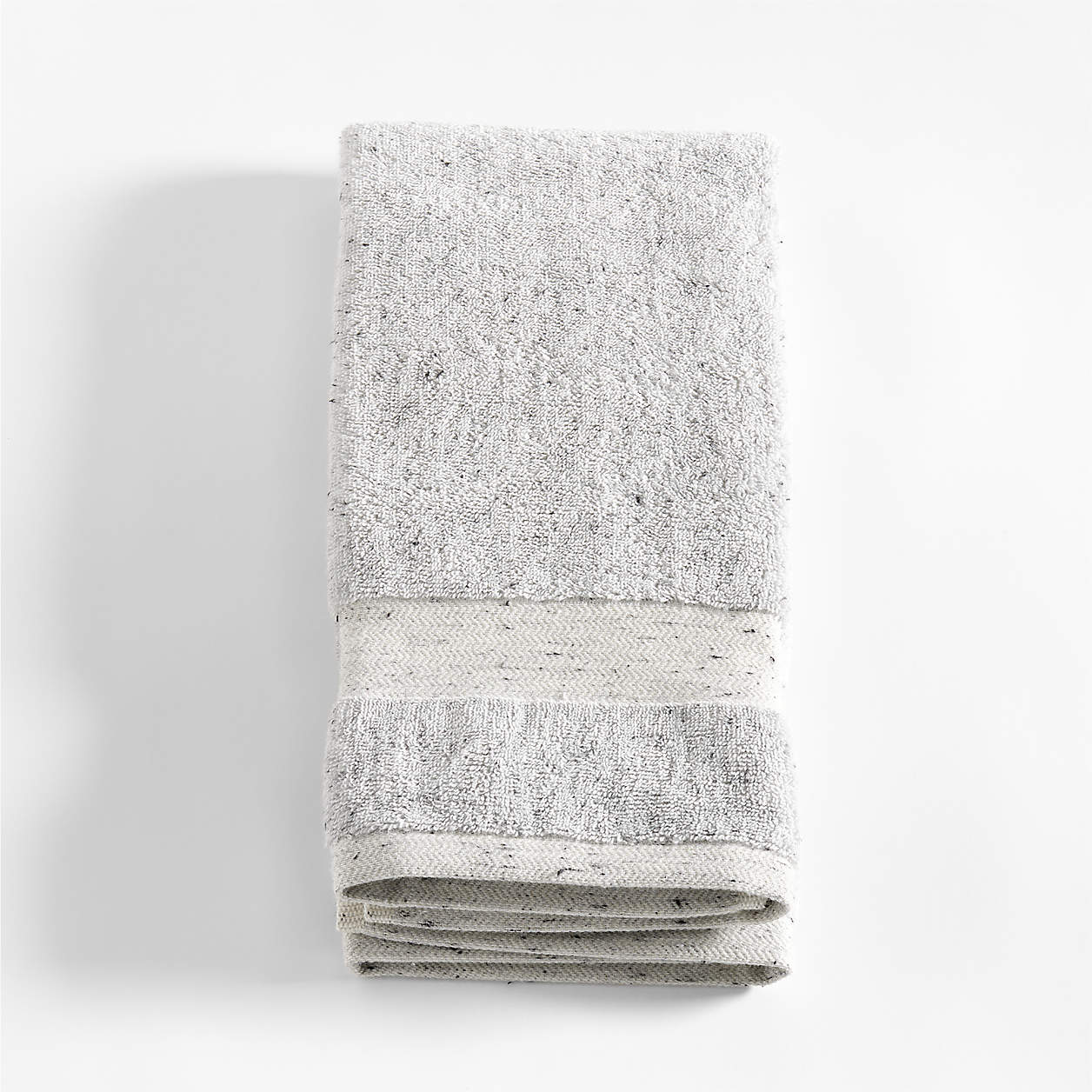 Organic Turkish Cotton Grey Fleck Hand Towel + Reviews | Crate & Barrel ...