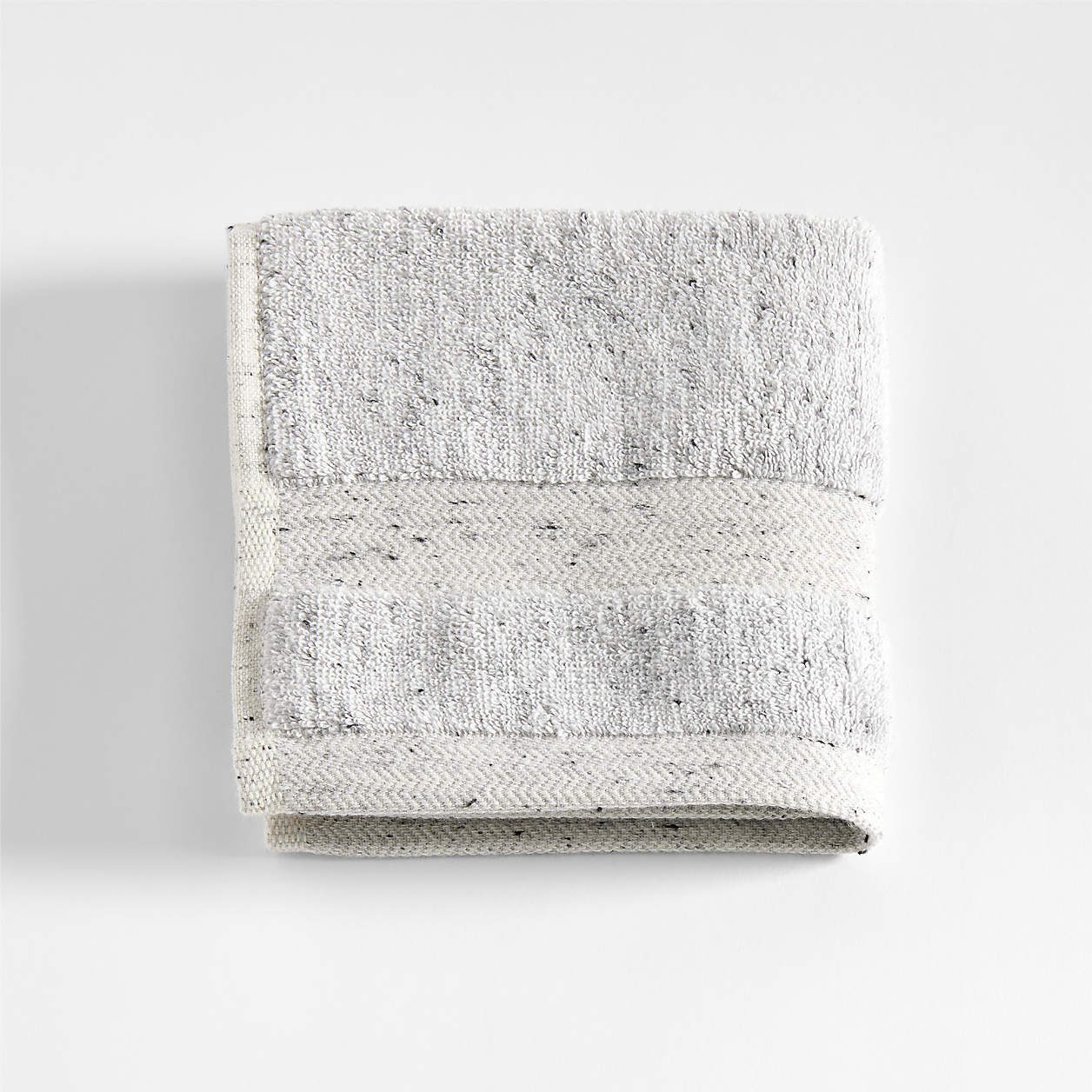 Organic Turkish Cotton Grey Fleck Wash Cloth + Reviews | Crate & Barrel