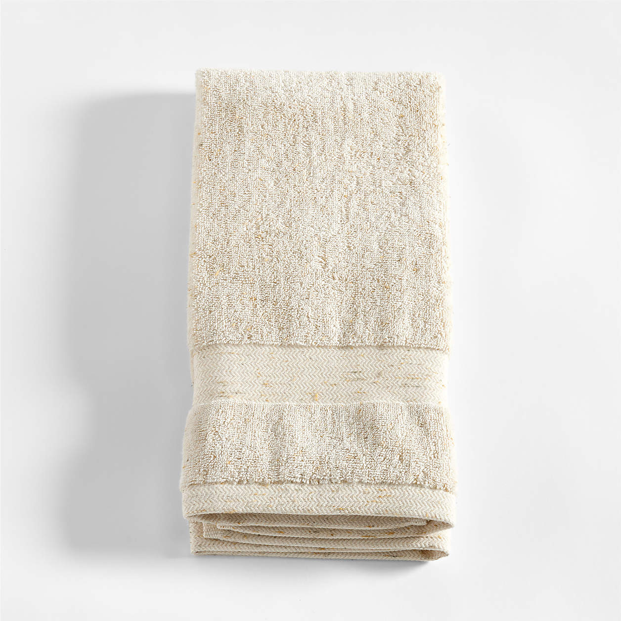 Organic Turkish Cotton Natural Beige Fleck Hand Towel + Reviews | Crate ...