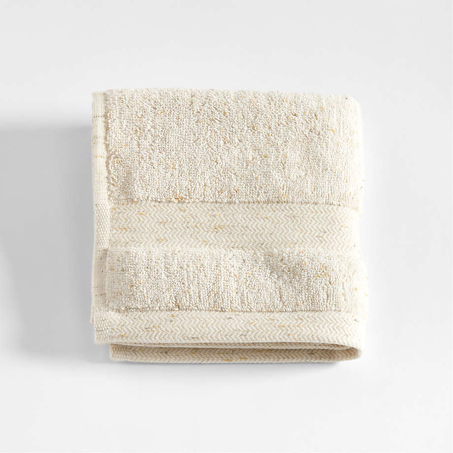 Organic Turkish Cotton Natural Beige Fleck Wash Cloth + Reviews | Crate ...