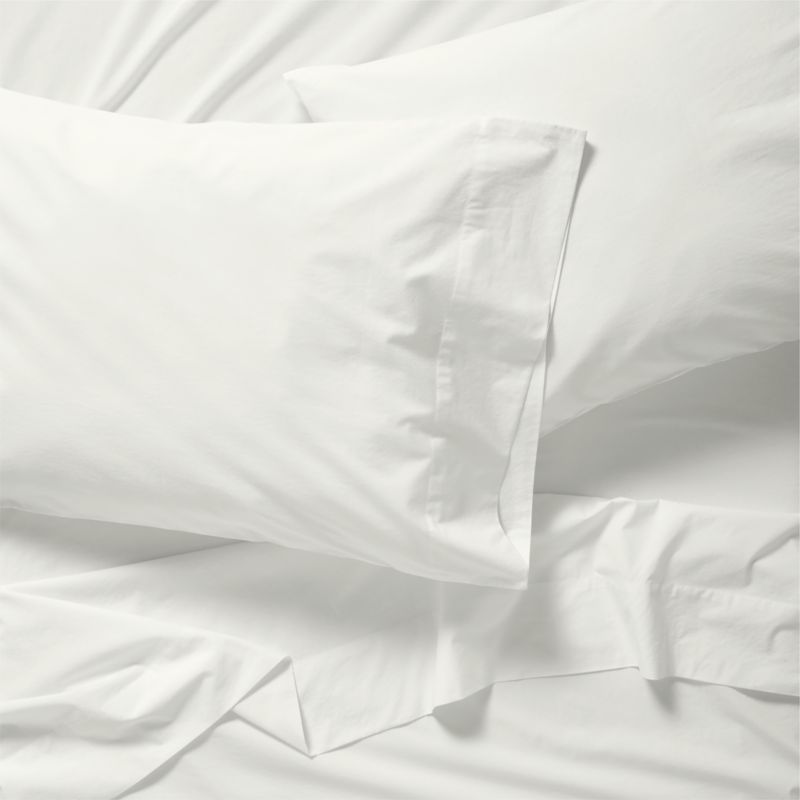 Modern Cozy Cloud White Organic Washed Cotton Kids Full Sheet Set ...