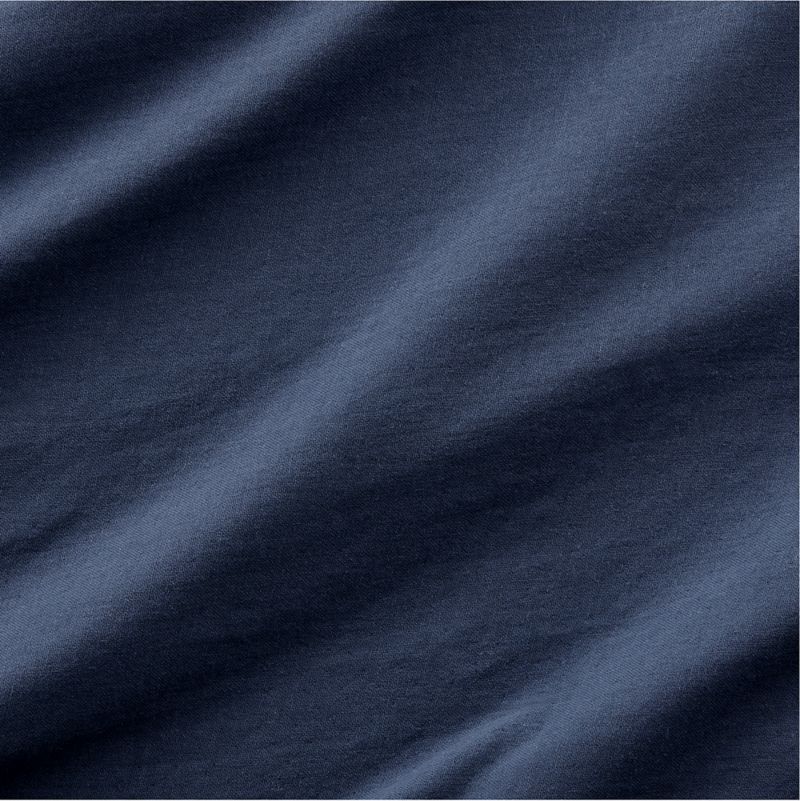 Organic Double Weave Indigo Blue Full/Queen Bed Sheet Set + Reviews ...