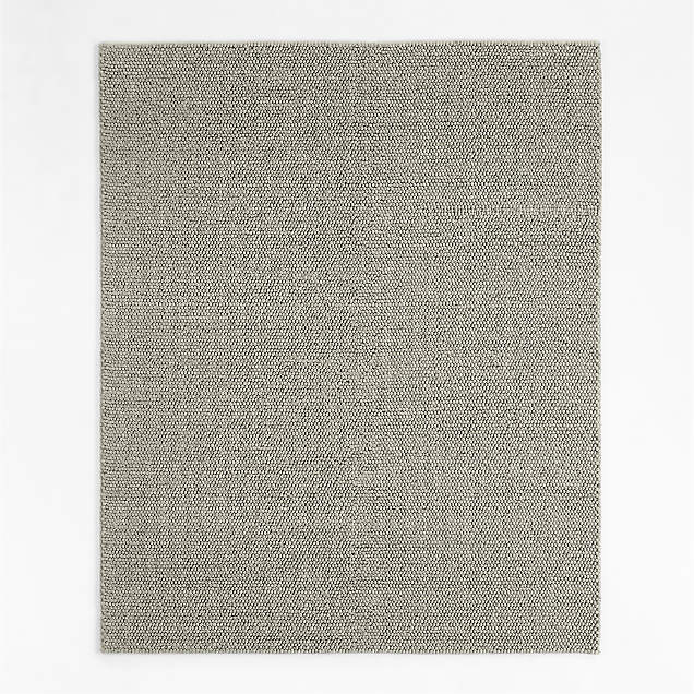 Prato Wool Grey Area Rug 9'x12' + Reviews | Crate & Barrel