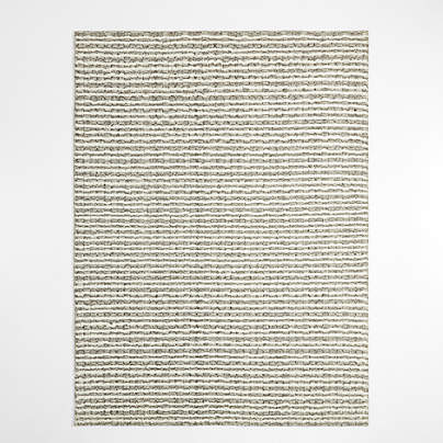 Cardrona Wool Silver Grey Area Rug 6'x9' | Crate & Barrel