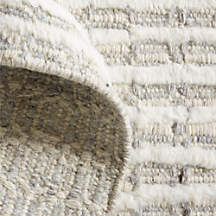Oslo Wool Grey and Ivory Area Rug 10'x14' | Crate & Barrel