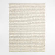 Oslo Wool Grey and Ivory Area Rug 10'x14' | Crate & Barrel